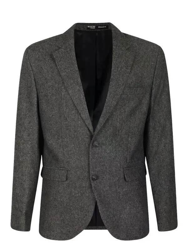 SELECTED Single-breasted Blazer - Grey