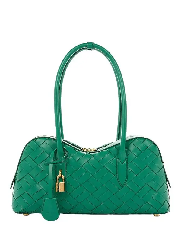 Stella McCartney Ryder Woven Shoulder Bag - Bright Green