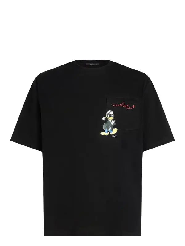 Karl Lagerfeld X Disney Organic-cotton T-shirt - Black