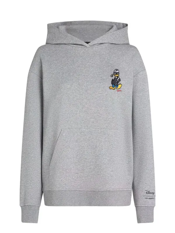 Karl Lagerfeld X Disney Cotton-blend Hoodie - Grey