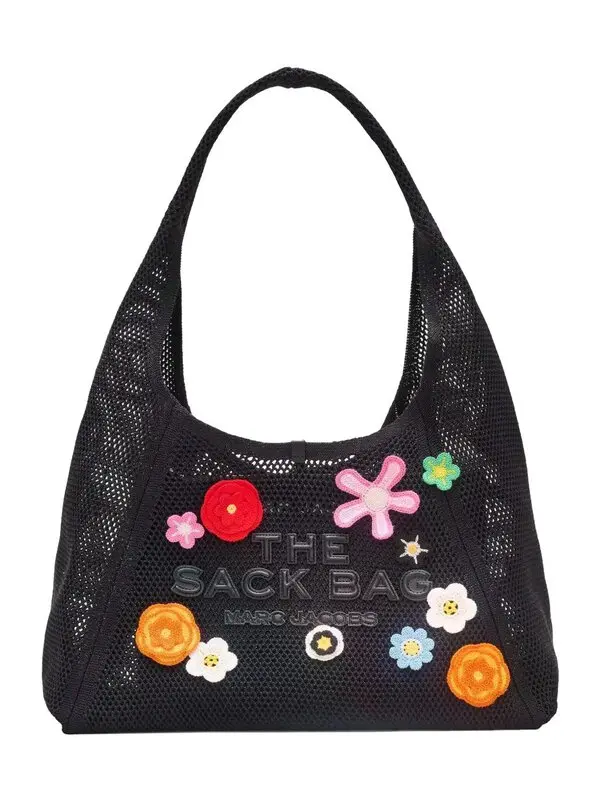 Marc Jacobs The Daisy Crochet Sack Bag - Black