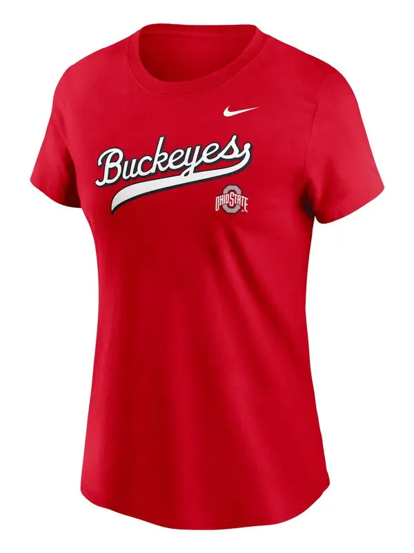 Nike Ohio State Athletic Prep Arch Local Script College T-shirt - Red