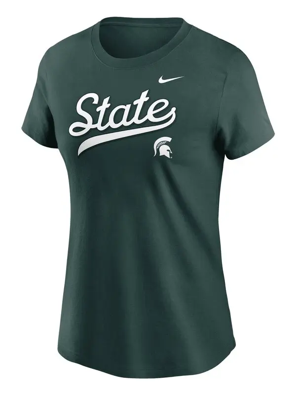 Nike Michigan State Athletic Prep Arch Local Script College T-shirt - Green