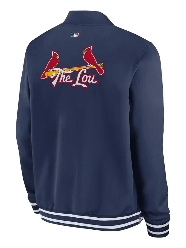Nike St. Louis Cardinals City Connect Mlb Full-zip Bomber Jacket - Blue
