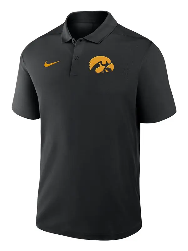 Nike Iowa Primetime Victory Primary Logo Dri-fit College Polo - Black