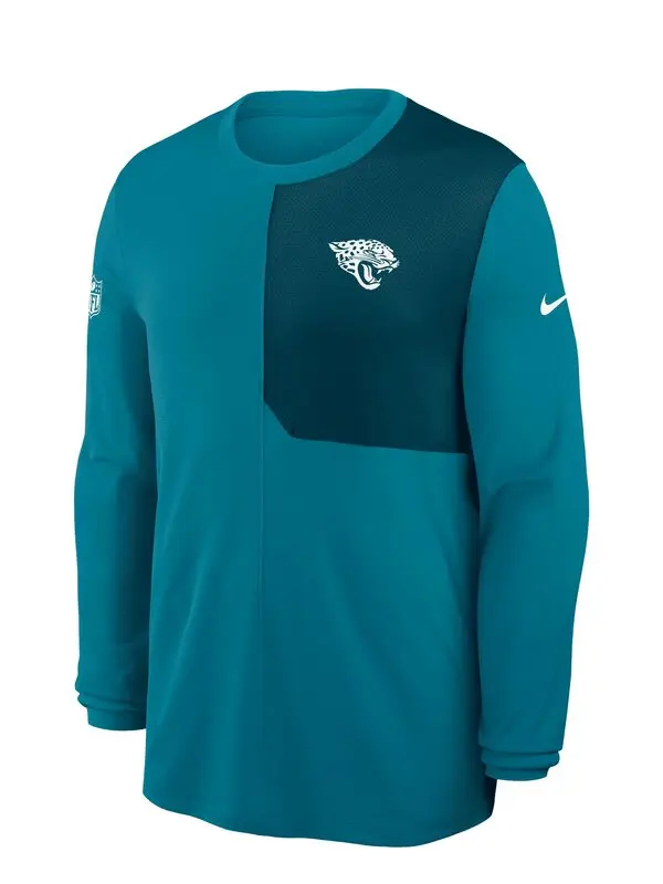 Nike Jacksonville Jaguars Sideline Coach Dri-fit Nfl Long-sleeve Top - Blue