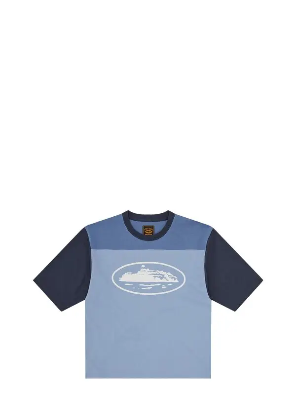 CORTEIZ Alcatraz Heavyweight Varsity Tee - Blue