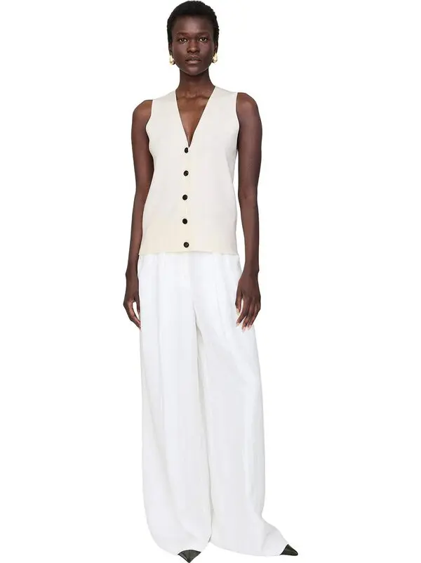 ANINE BING Lawrence Vest - Ivory