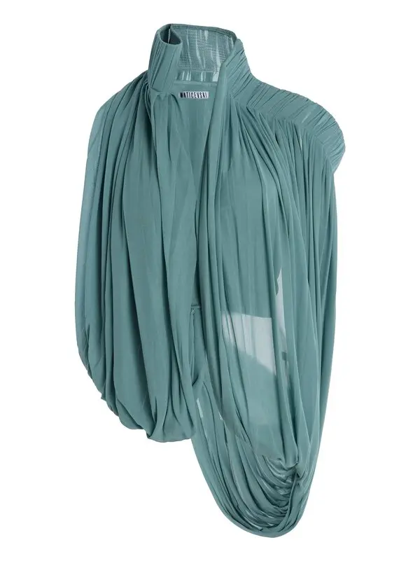 Maticevski Draped Chiffon Top - Blue