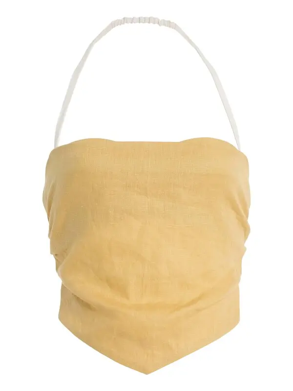 SIR. Carlotta Linen Scarf Camisole Top - Yellow