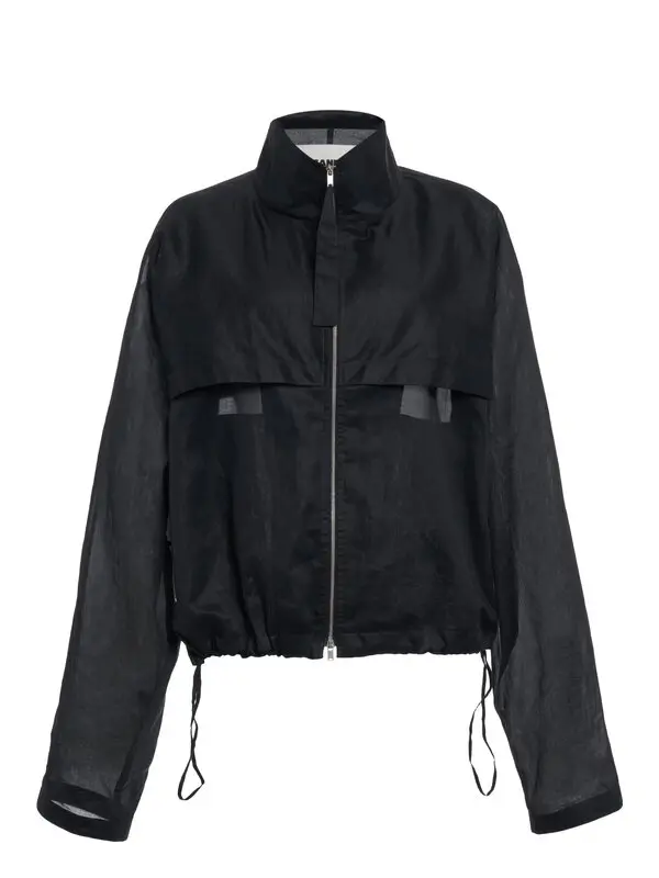 JIL SANDER Cotton Blouson Jacket - Black