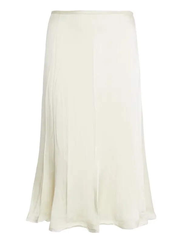 JIL SANDER Wool-blend Midi Skirt - White