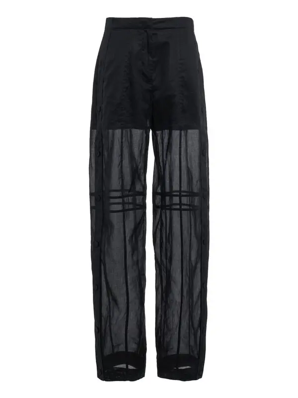 JIL SANDER Relaxed Straight Leg Pants - Black