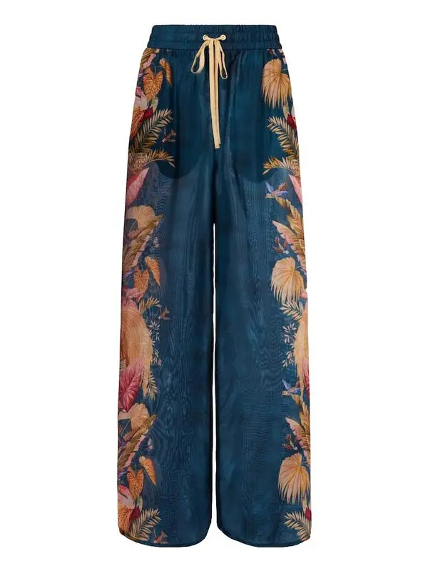 Zimmermann Ascension Floral Silk Wide-leg Pants - Multicoloured