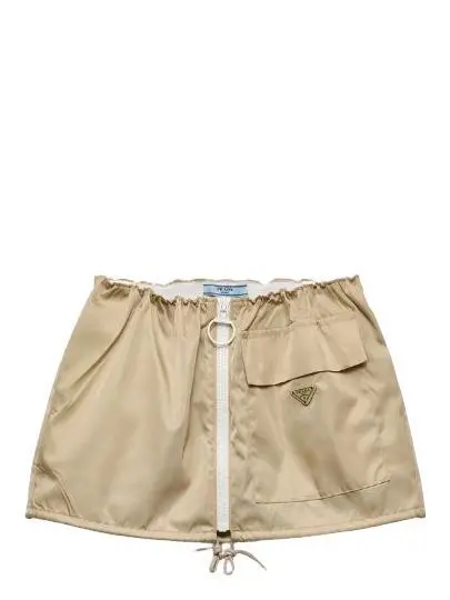 Prada Re-nylon Mini Skirt - Desert