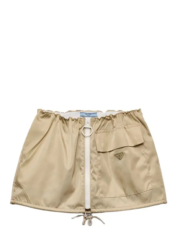 Prada Re-nylon Mini Skirt - Neutral