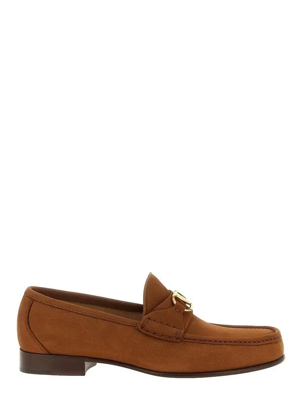 Valentino Garavani Vlogo Signature Loafers - Brown