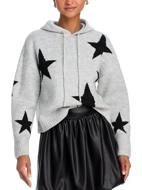 Aqua Star Hoodie Sweater - Black/gray