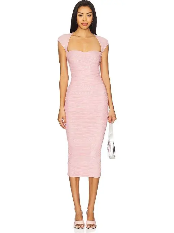 SEROYA Kylie Midi Dress - Blush