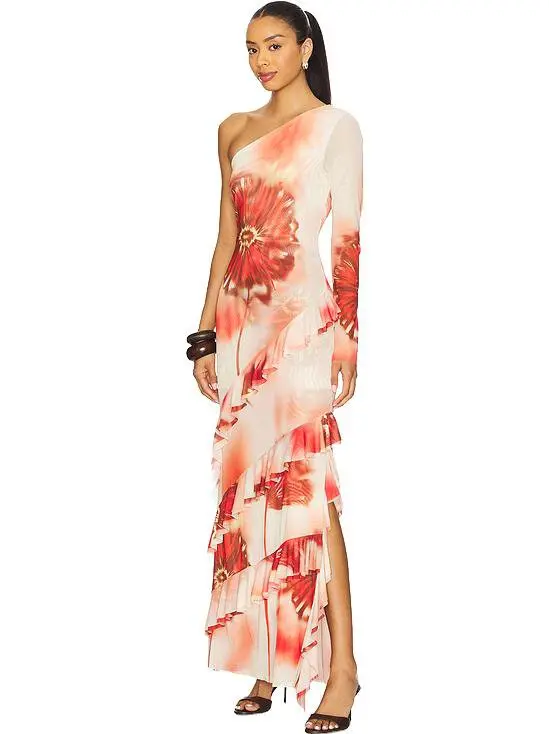 ESPECIA Glowvine Long Dress - Red