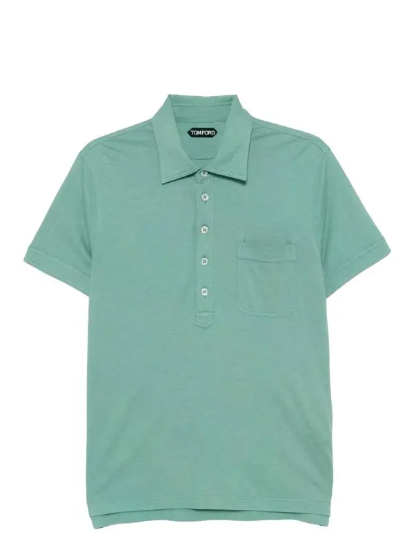 TOM FORD Short-sleeved Polo Shirt - Green