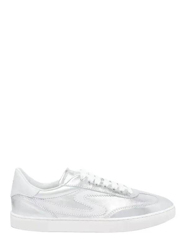 STUART WEITZMAN Leather Sneakers - Silver