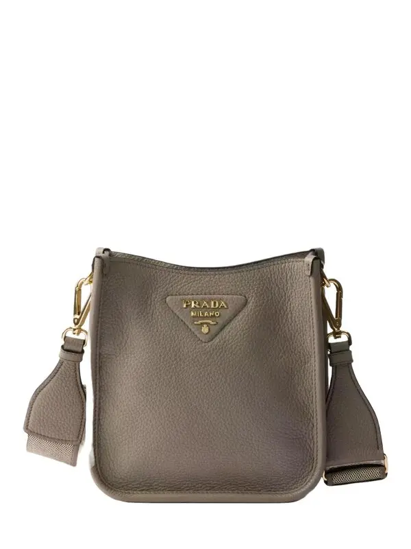 Prada Mini Leather Shoulder Bag - F03qh Clay Gray