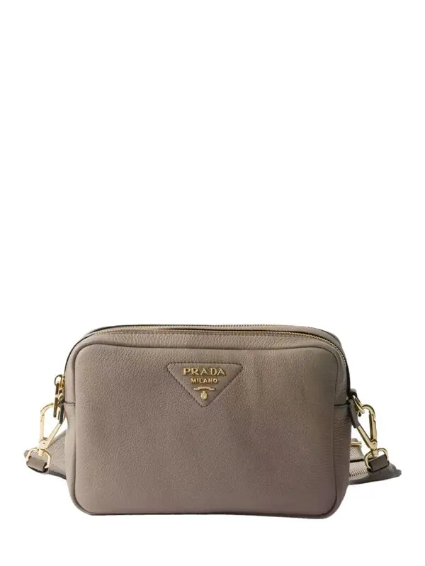 Prada Small Leather Shoulder Bag - Brown