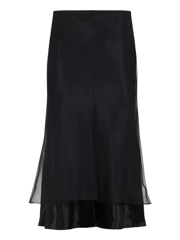Khaite Monina Layered Skirt - Black