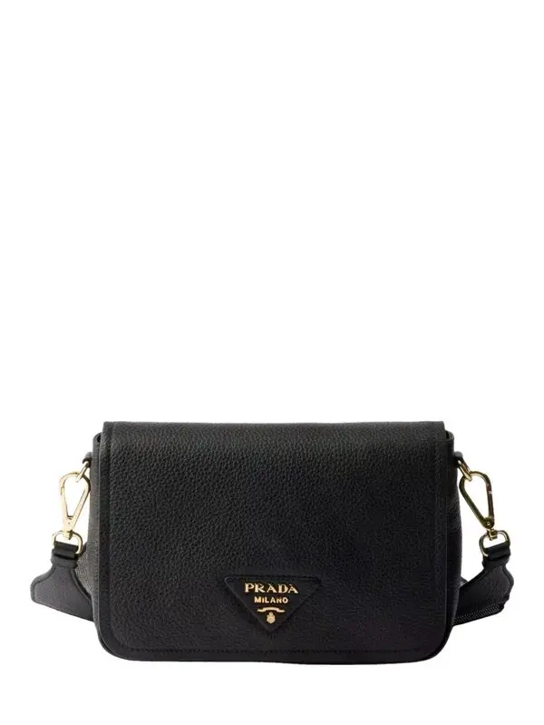 Prada Leather Shoulder Bag - Black