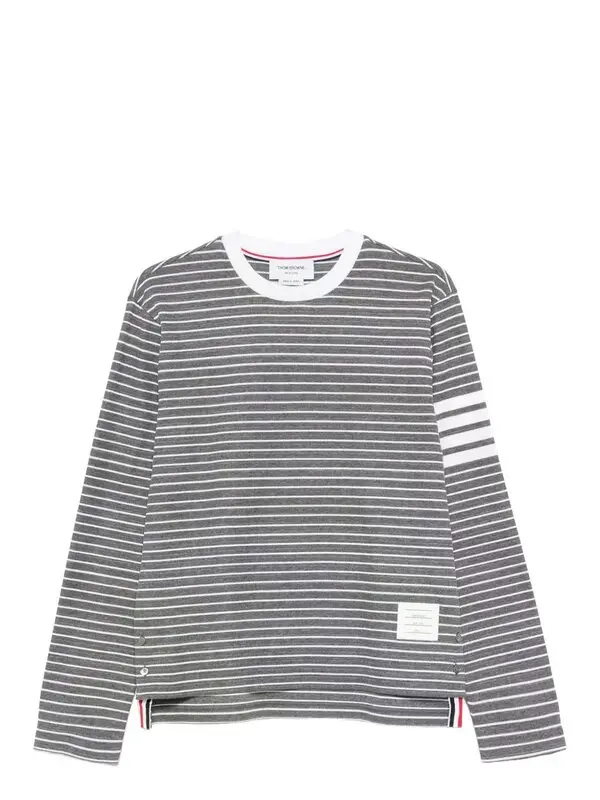 Thom Browne 4-bar Stripe Long-sleeve T-shirt - Grey