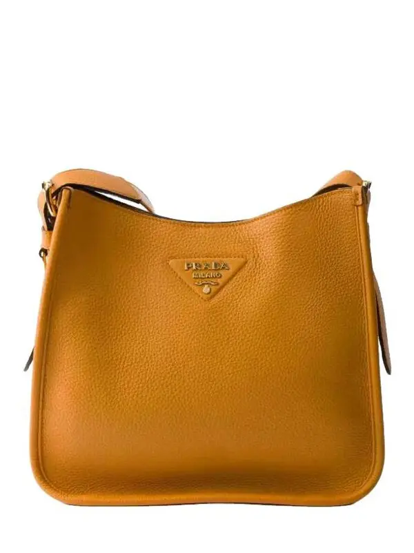 Prada Leather Shoulder Bag - Orange