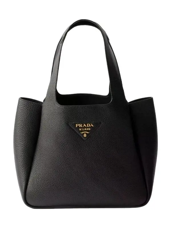 Prada Leather Tote Bag - Black
