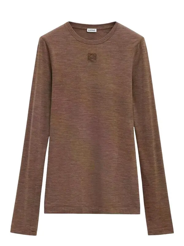Loewe Logo-embroidered T-shirt - Brown