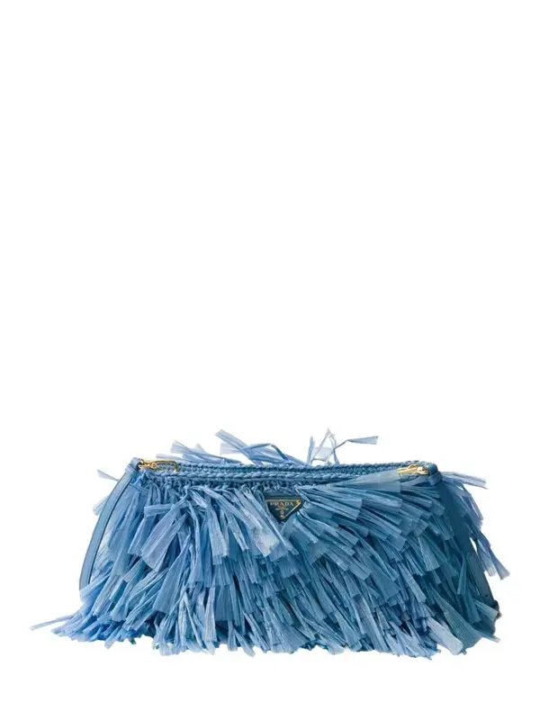 Prada Fringed Clutch - Blue