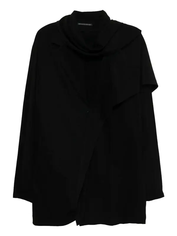 Yohji Yamamoto Scarf-collar Blazer - Black