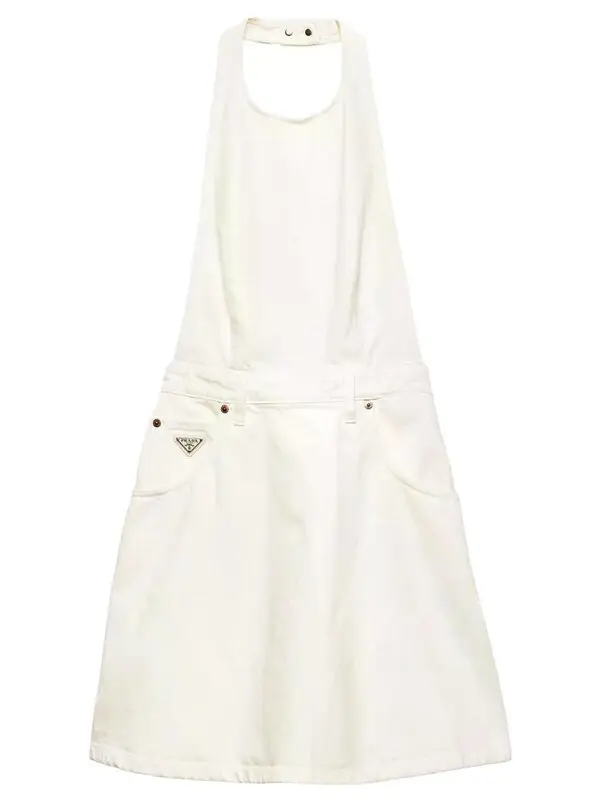 Prada Denim Mini Dress - White
