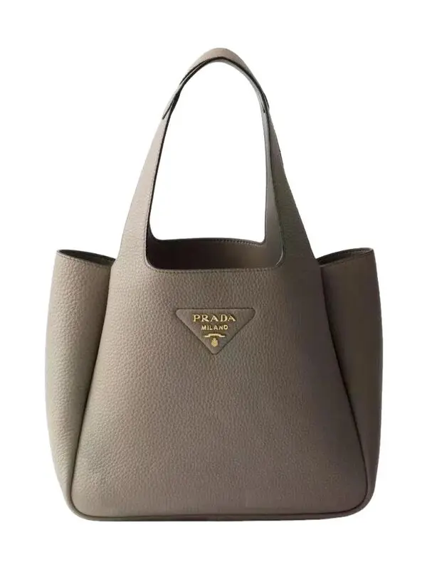 Prada Small Leather Tote - Brown