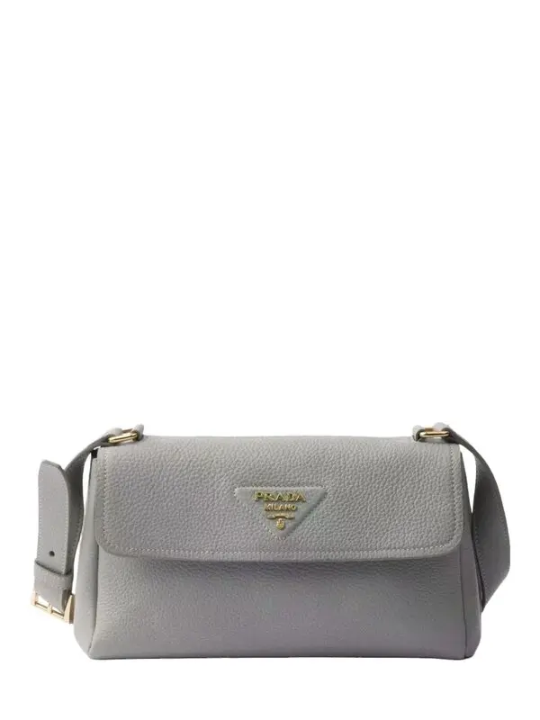 Prada Leather Shoulder Bag - Grey