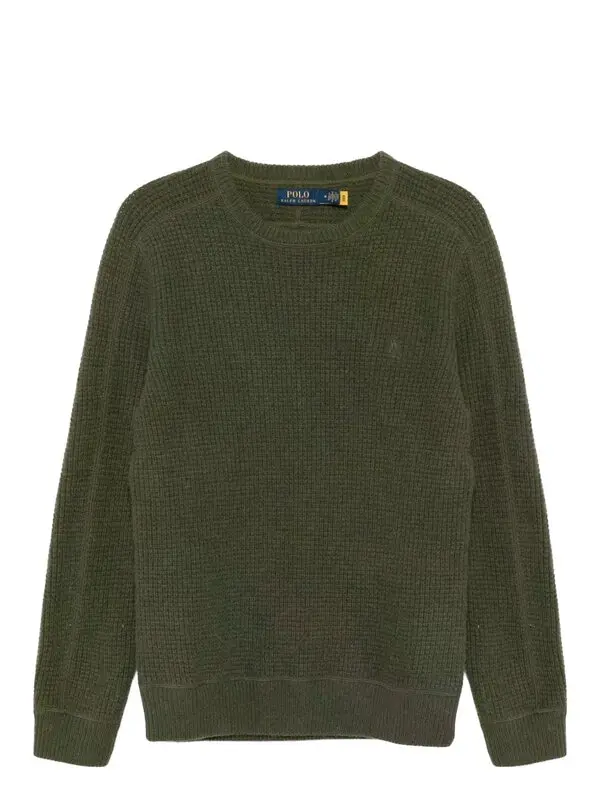 Polo Ralph Lauren Waffle-knit Wool-alpaca Sweater - Green