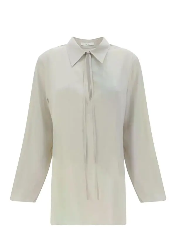 THE ROW Malon Silk Blouse - Neutrals