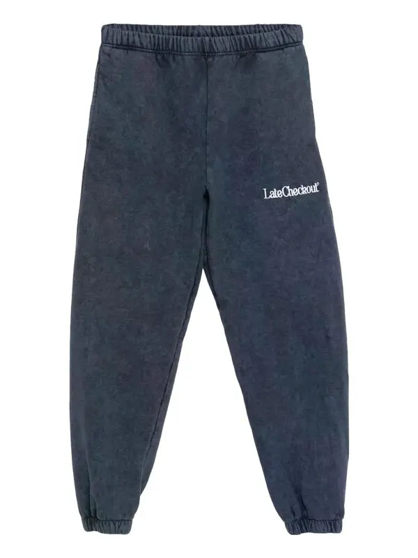 STAIN SHADE Embroidered Track Pants - Blue