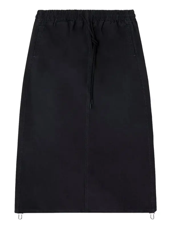 DIESEL® Drawstring Midi Skirt - Black