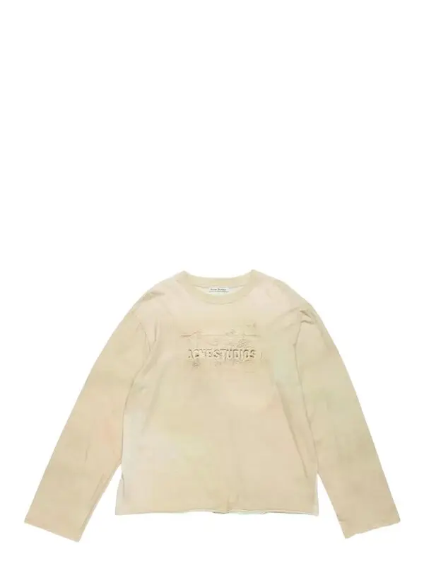 Acne Studios Long-sleeve Logo T-shirt - Neutrals