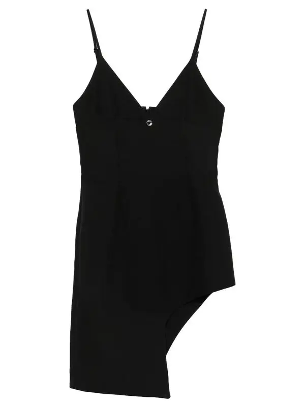 Coperni Asymmetric Mini Dress - Black
