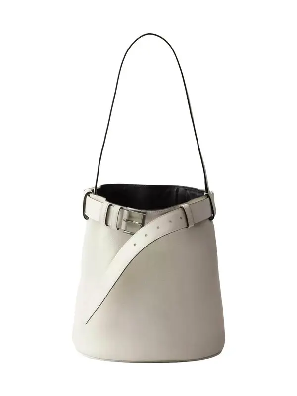 Prada Bucket Bag With Buckle - White