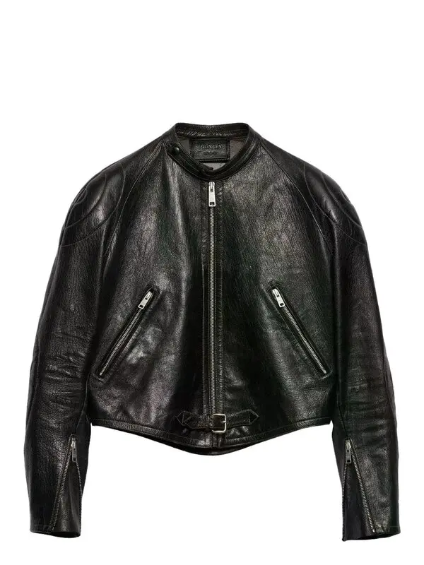 Prada Leather Biker Jacket - Black