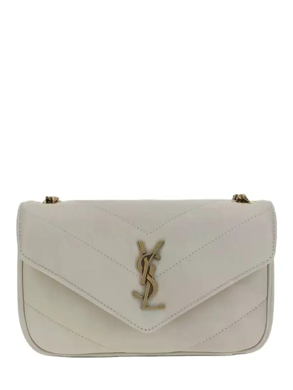 Saint Laurent Mini Lou Lou Crossbody Bag - Neutrals