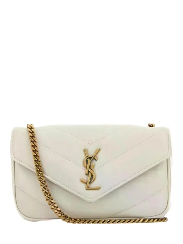 Saint Laurent Mini Lou Lou Crossbody Bag - Neutrals