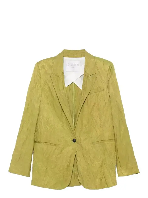 FORTE_FORTE Crinkled Blazer - Green